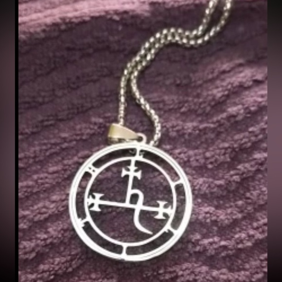 Jewelry | Lilith Sigil Silver Necklace Jewelry Witch Deity Fallen Angel ...